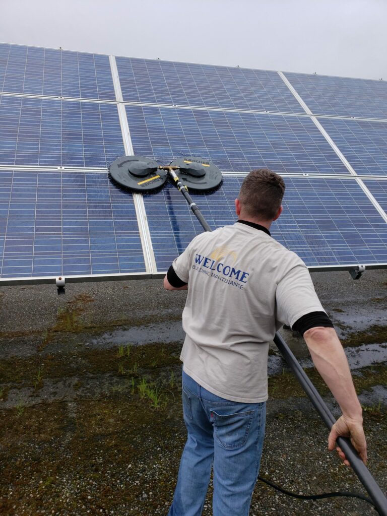 Solar panel cleaning season - Welcome Building Mainteance